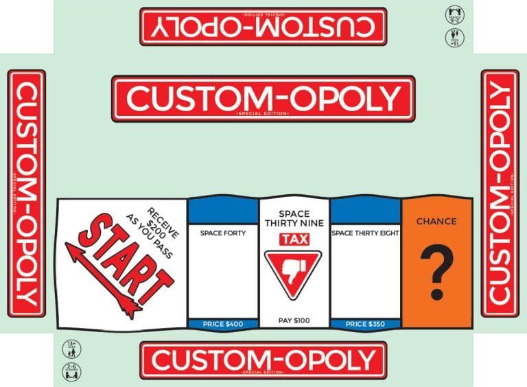 Custom Monopoly Templates CLASSIC/Monopoly Game Templates