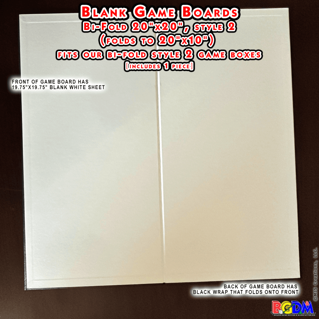 Game Board Blanks (Quad-Fold) or (Bi-Fold), Blank Game Boards