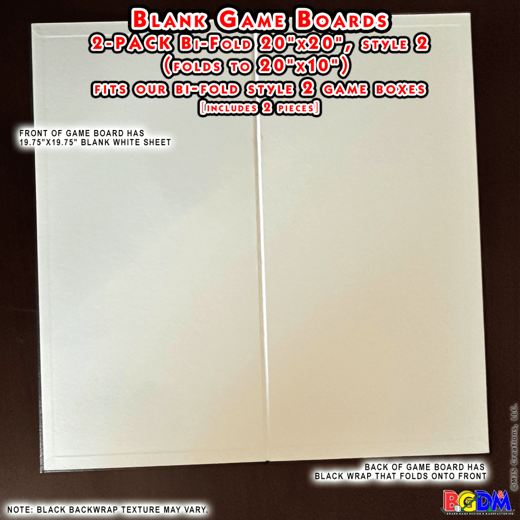 Game Board Blanks (Quad-Fold) or (Bi-Fold), Blank Game Boards