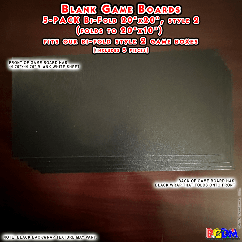 Game Board Blanks (Quad-Fold) or (Bi-Fold), Blank Game Boards