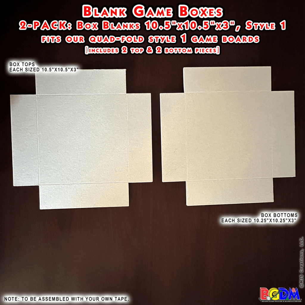 Game Box Blanks, Gamebox, Blank Box for Games, Game Boxes